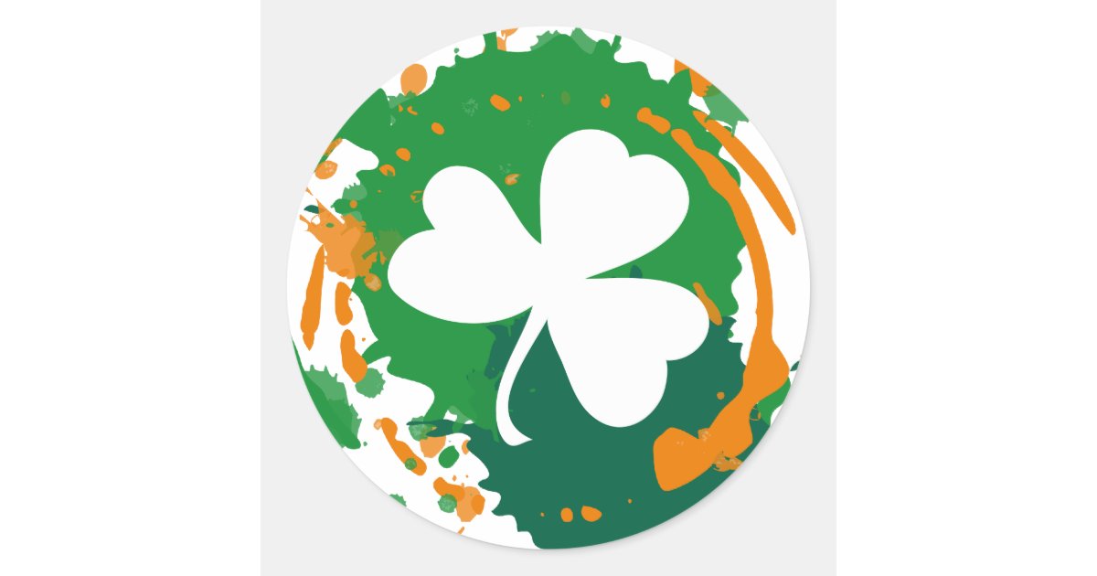 Irish Ink Clover sticker | Zazzle