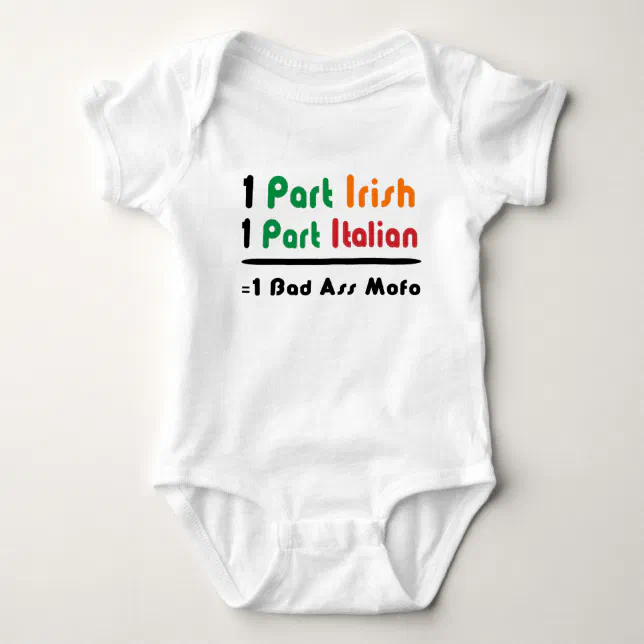 Irish Italian Funny Organic Baby Shirt | Zazzle