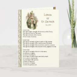 Irish Lorica of St. Patrick Prayer Card | Zazzle