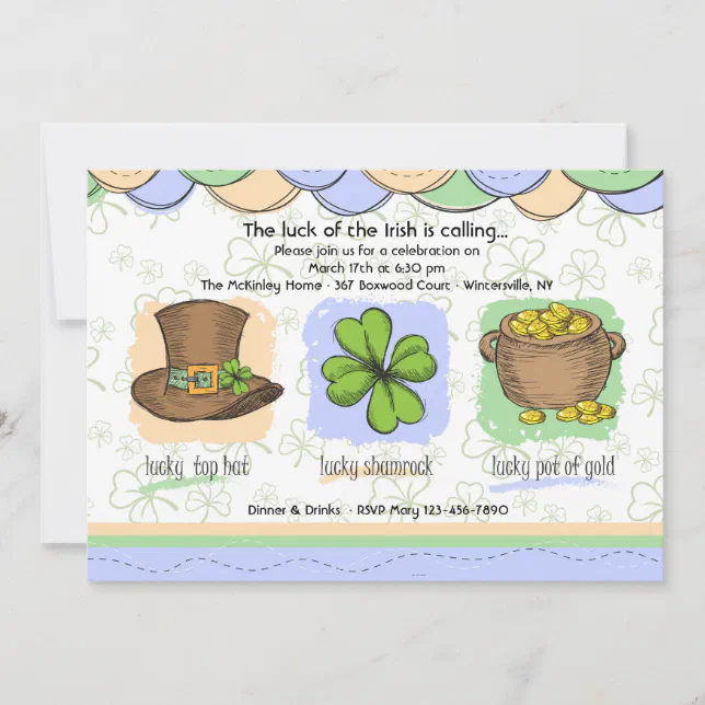 Irish Luck Invitation | Zazzle