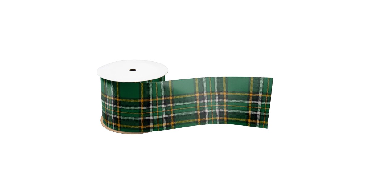 Irish National Tartan Satin Ribbon | Zazzle