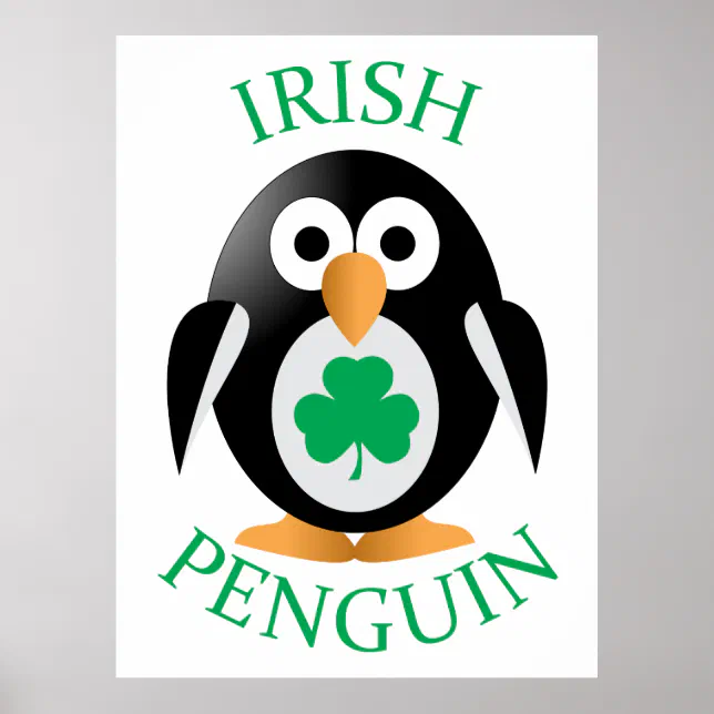 Irish penguin poster | Zazzle