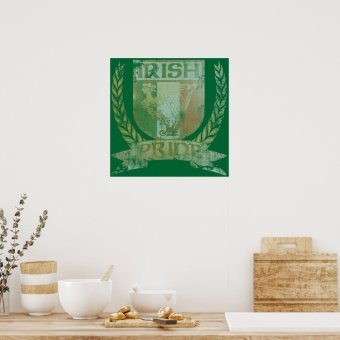 Irish Pride Crest Poster | Zazzle