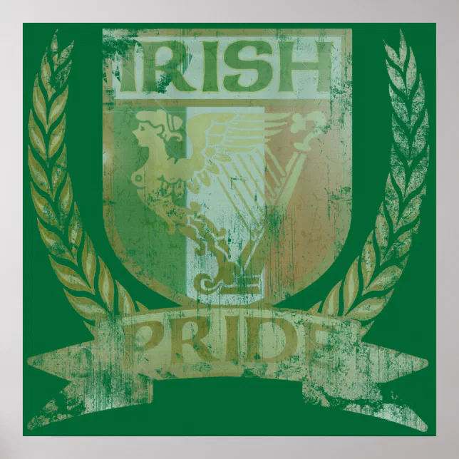 Irish Pride Crest Poster | Zazzle