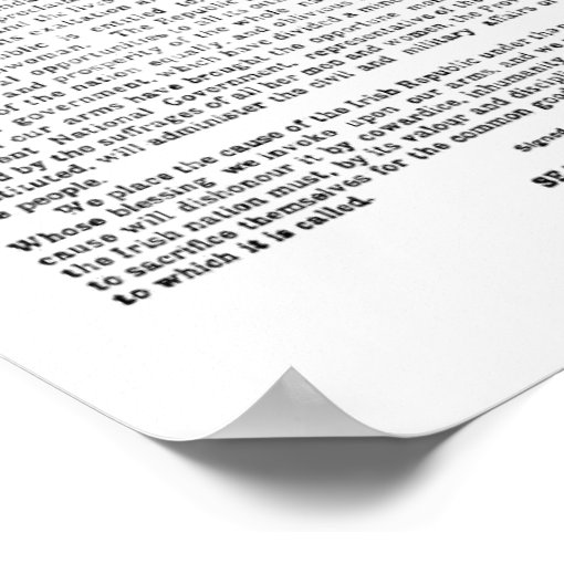 Irish Proclamation of 1916 Poster | Zazzle