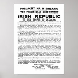 Irish Proclamation of 1916 Poster | Zazzle