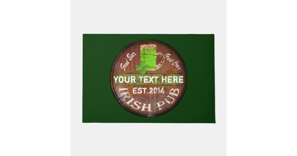Irish pub sign doormat | Zazzle