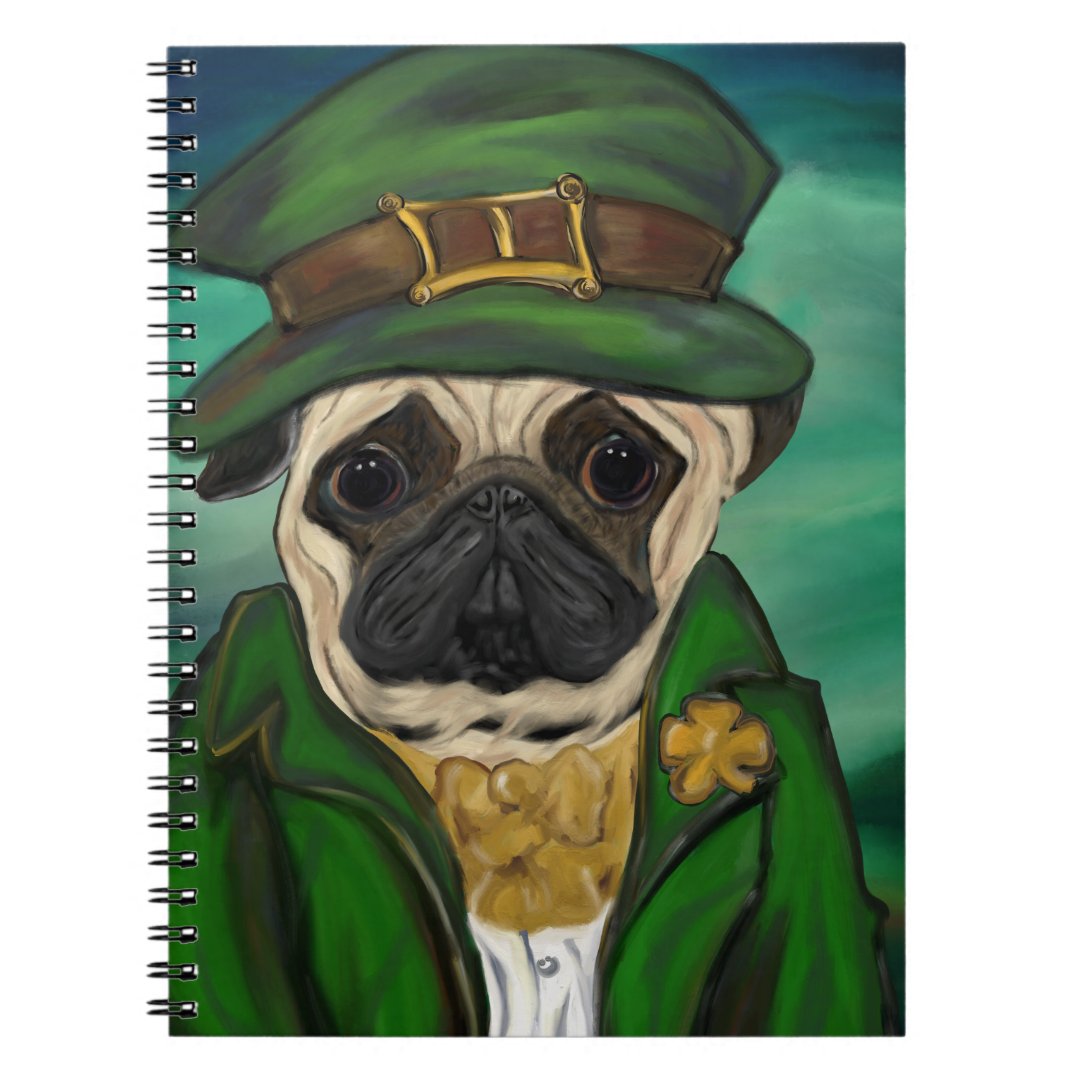 Irish Pug Notebook | Zazzle