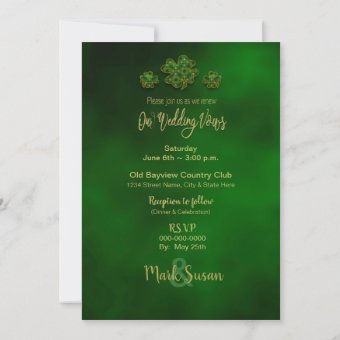 IRISH RENEWING WEDDING VOWS, Photo Insert Invitation | Zazzle