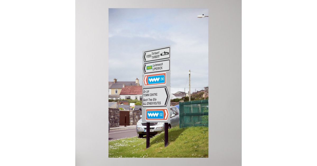irish road signs in kerry | Zazzle