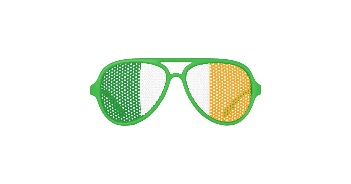 Irish ROI Ireland Flag Aviator Sunglasses | Zazzle