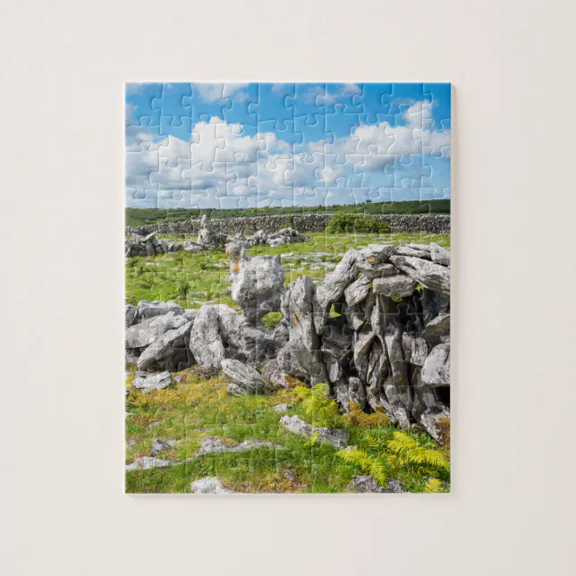 Irish scenic landscape the Burren Ireland Jigsaw Puzzle | Zazzle
