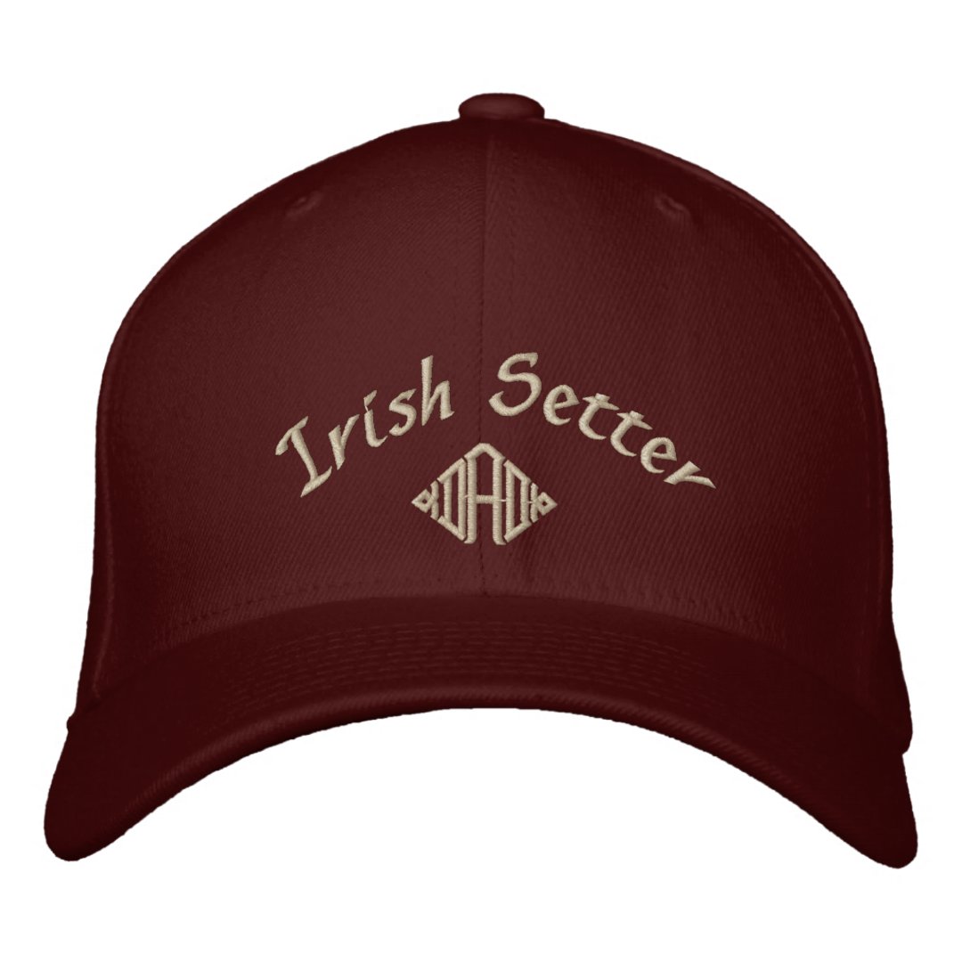 Irish Setter Dad Gifts Embroidered Baseball Cap | Zazzle