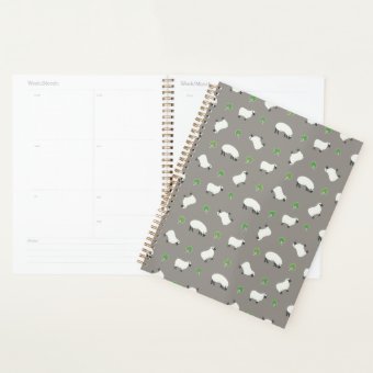 Irish Shamrock and Sheep Pattern Planner | Zazzle