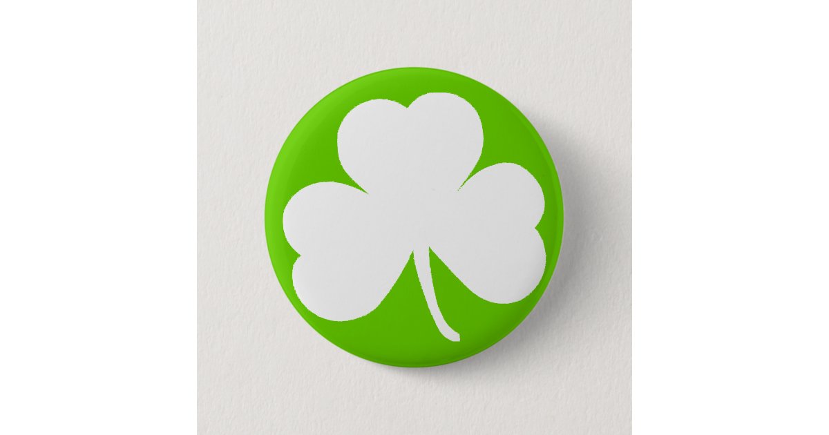 Irish Shamrock Button | Zazzle