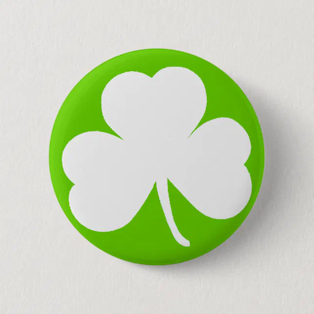 Irish Shamrock Button | Zazzle