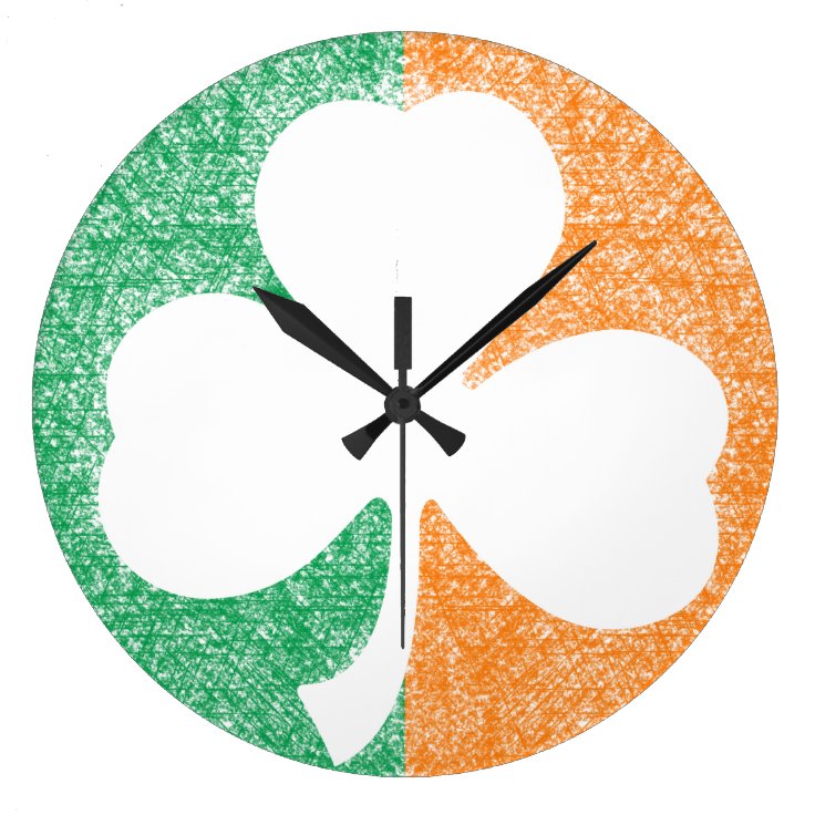 Irish Shamrock custom wall clock | Zazzle