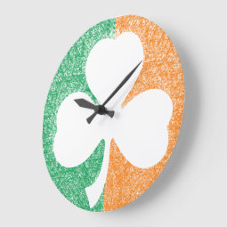 Irish Shamrock custom wall clock | Zazzle
