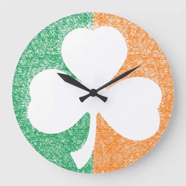 Irish Shamrock custom wall clock | Zazzle