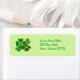 Irish Shamrock Return Address Labels | Zazzle
