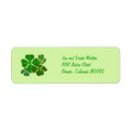 Irish Shamrock Return Address Labels | Zazzle