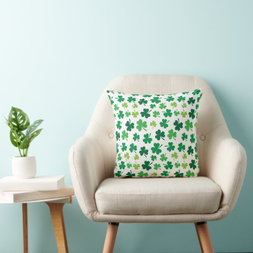 Irish Shamrock Throw Pillow | Zazzle