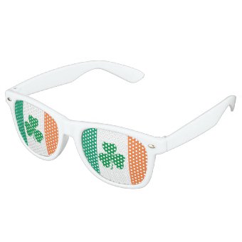 Irish Shamrocks and Irish Flag Retro Sunglasses | Zazzle