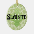 Irish Slainte Christmas Ornament | Zazzle