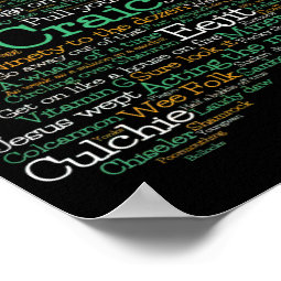 Irish Slang Word Art Map Poster | Zazzle