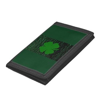 Irish Styled Green Shamrock TriFold Nylon Wallet | Zazzle