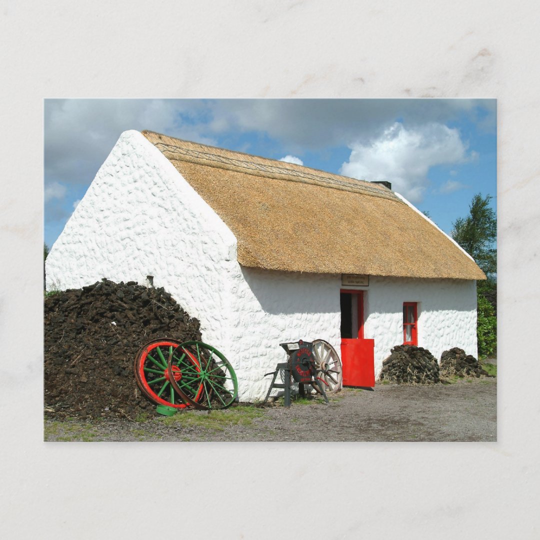 Irish Thatched Cottage Postcard | Zazzle