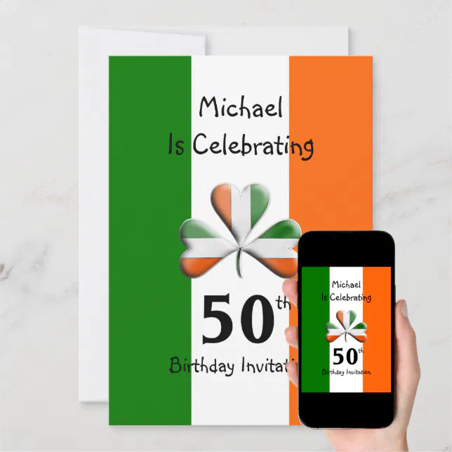 Irish Themed Celebration Party Invitations | Zazzle