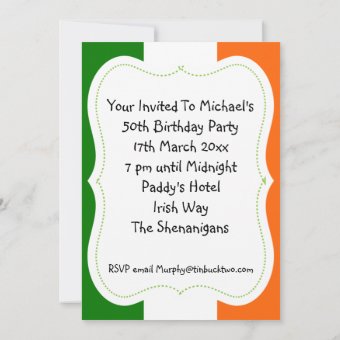 Irish Themed Celebration Party Invitations | Zazzle