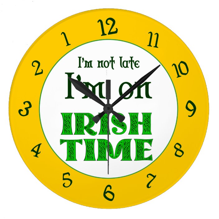 Irish Time Backwards Numbers Clock | Zazzle.com