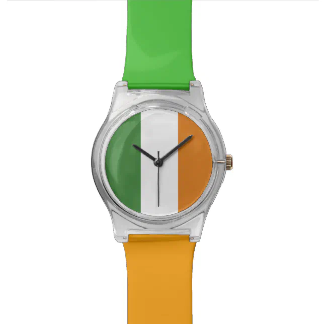Irish Tri Color Flag Wrist Watch | Zazzle