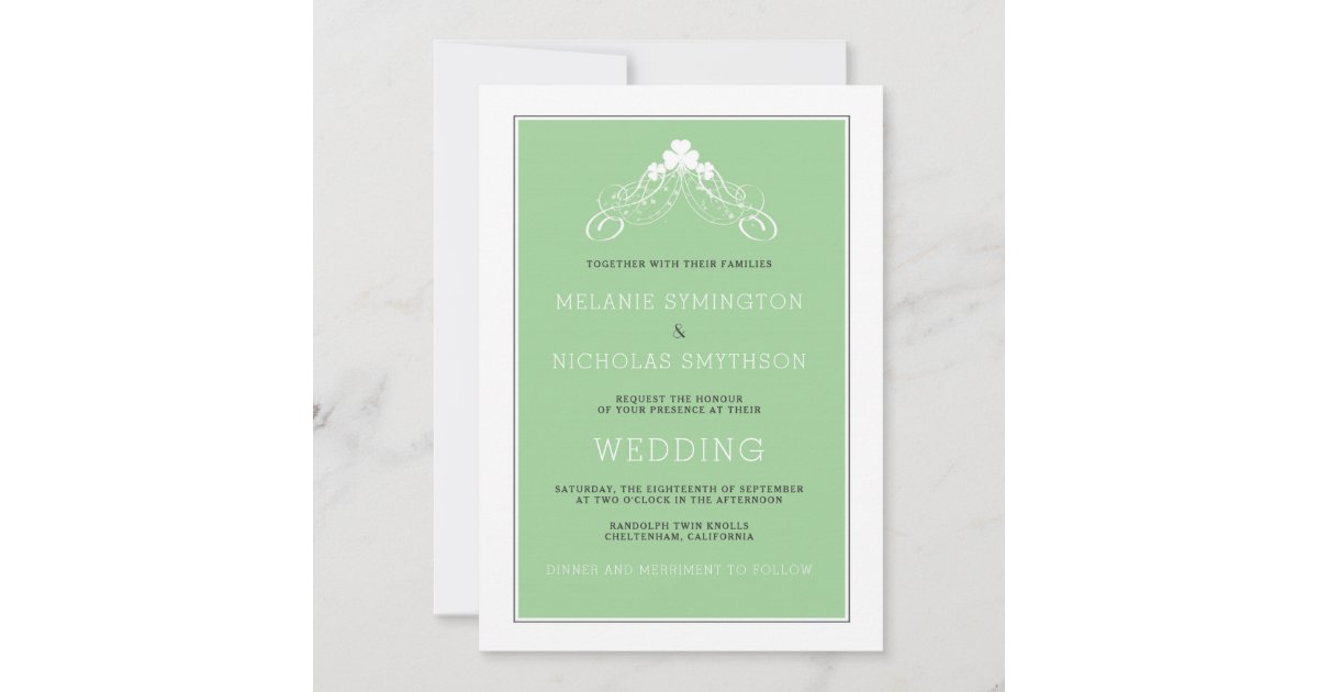 Irish Wedding Arch Invitation 3991 | Zazzle