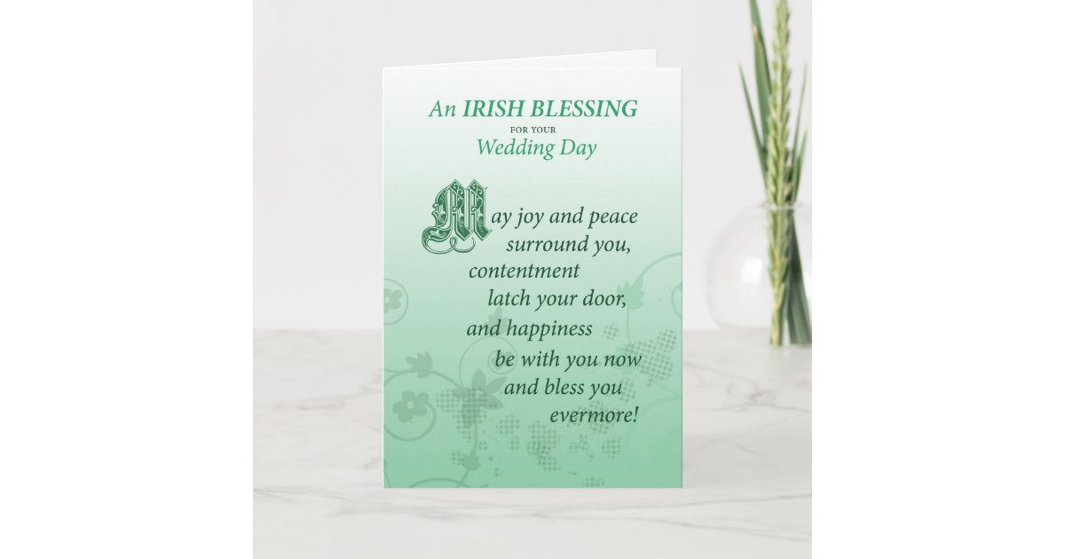 Irish Wedding Blessing Congratulations Card | Zazzle.com