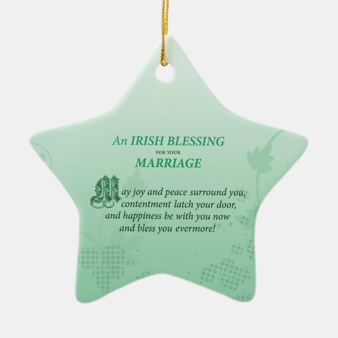 Irish Wedding Congratulations Blessing Ceramic Ornament | Zazzle