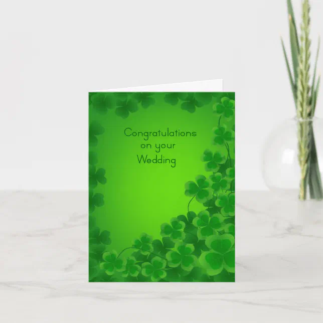 Irish Wedding Congratulations card | Zazzle