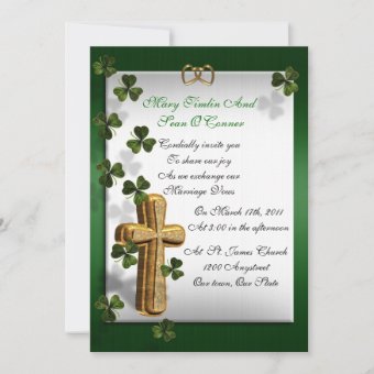 Irish wedding Invitation | Zazzle