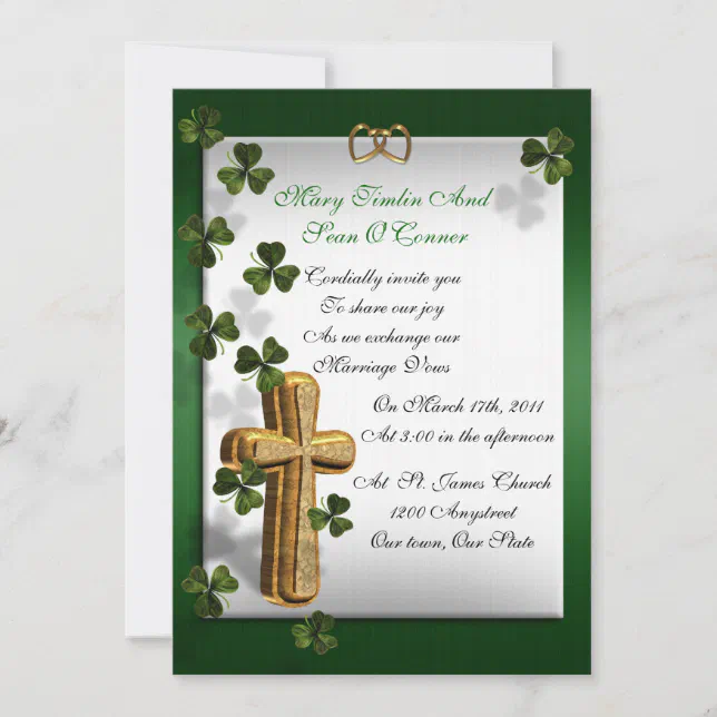 Irish wedding Invitation | Zazzle
