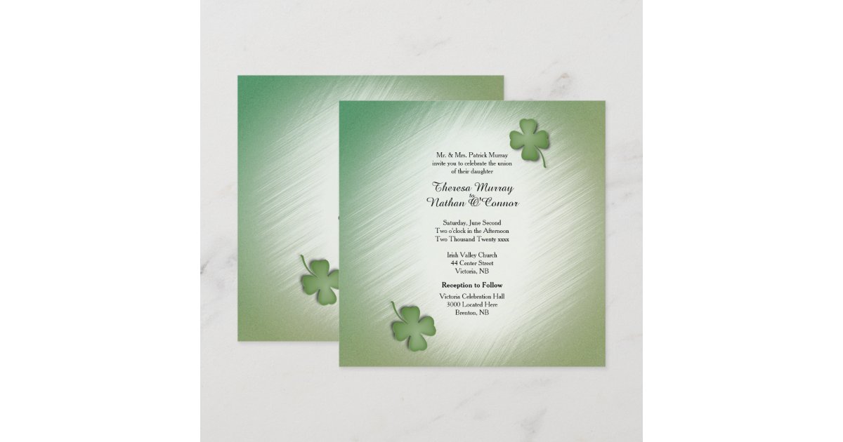 Irish Wedding Invitation | Zazzle