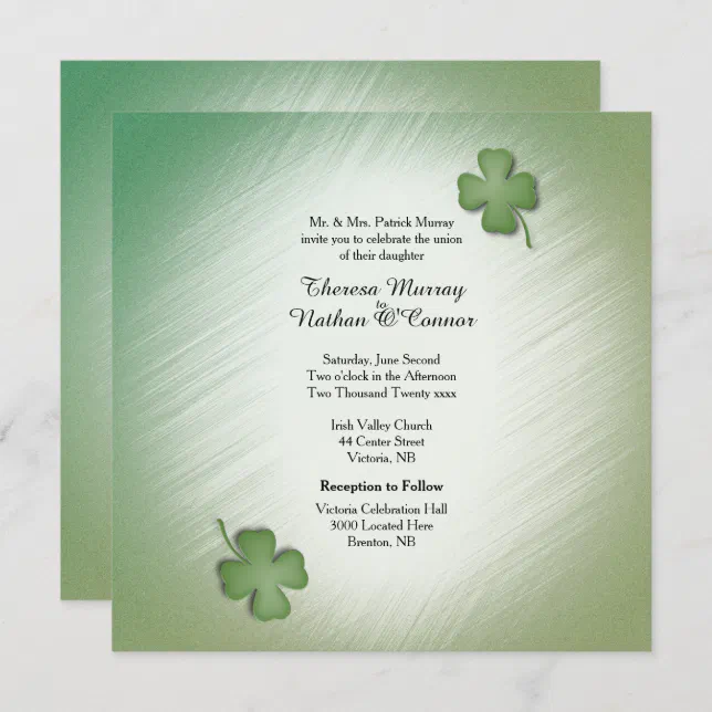 Irish Wedding Invitation | Zazzle