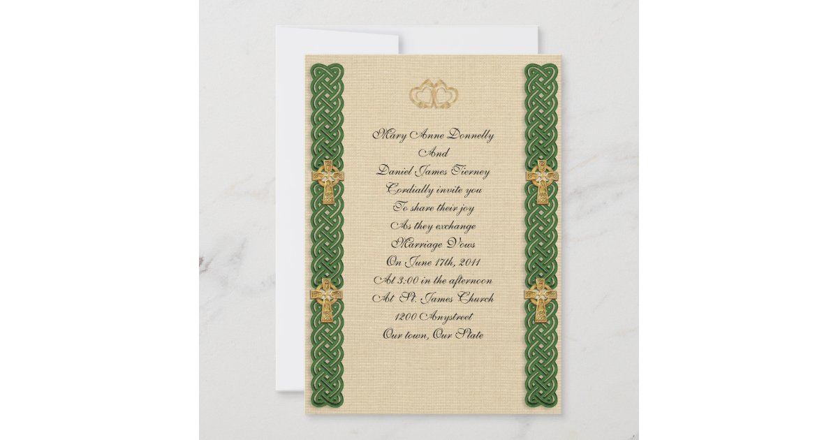 Irish wedding Invitation elegant | Zazzle