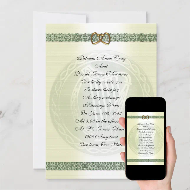 Irish wedding Invitation elegant | Zazzle