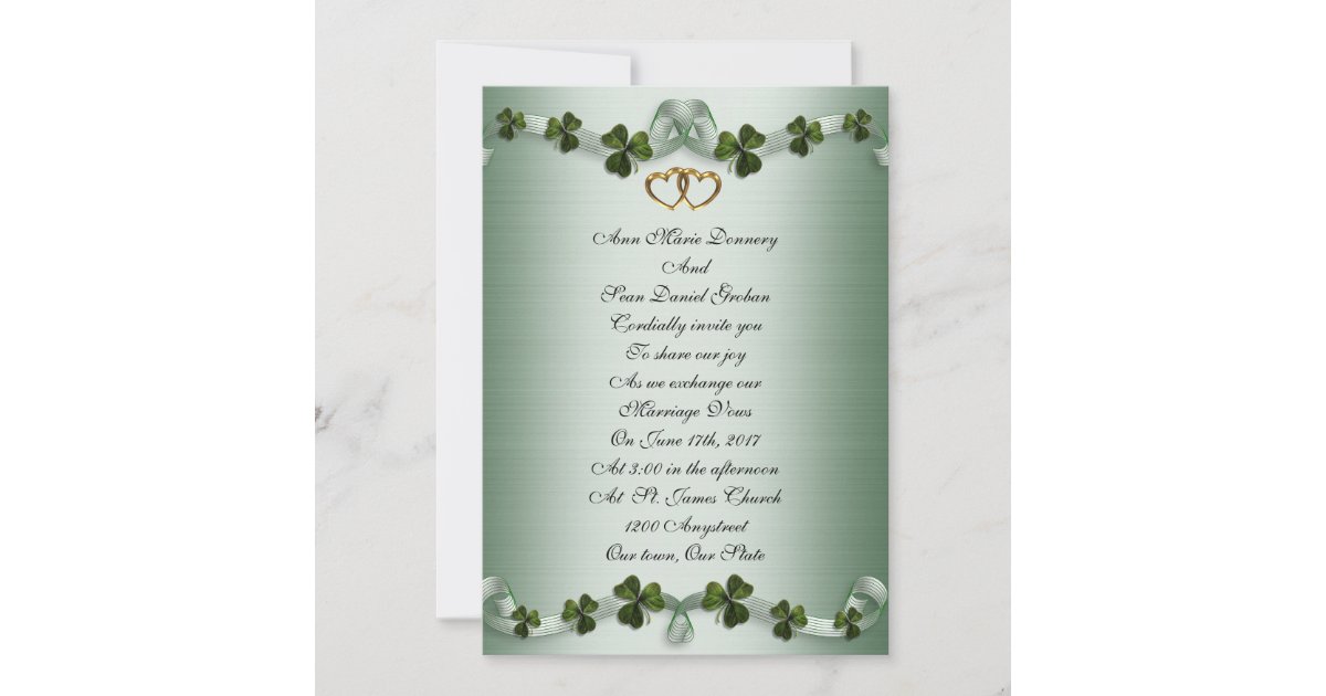 Irish wedding Invitations | Zazzle