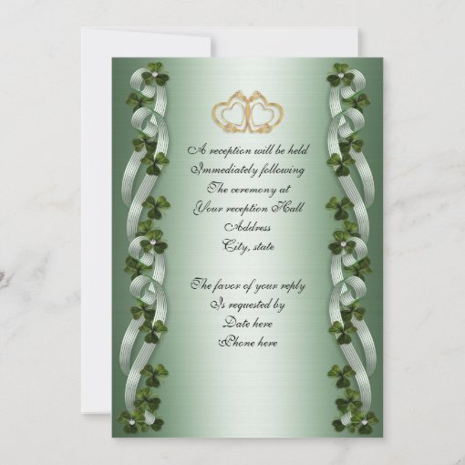 Irish wedding Invitations elegant | Zazzle