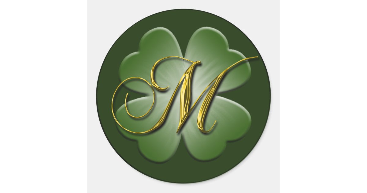 Irish Wedding Monogram M Envelope Seal | Zazzle
