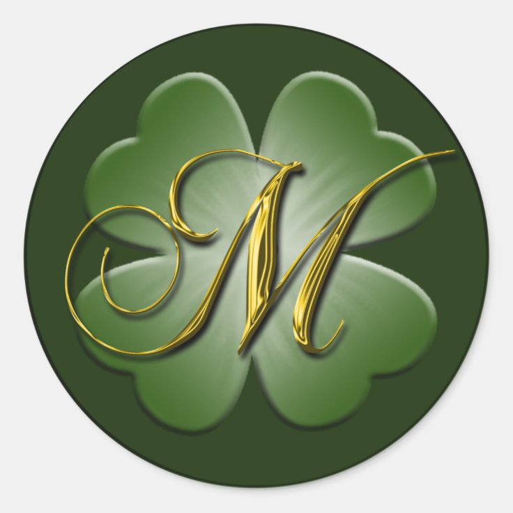 Irish Wedding Monogram M Envelope Seal | Zazzle
