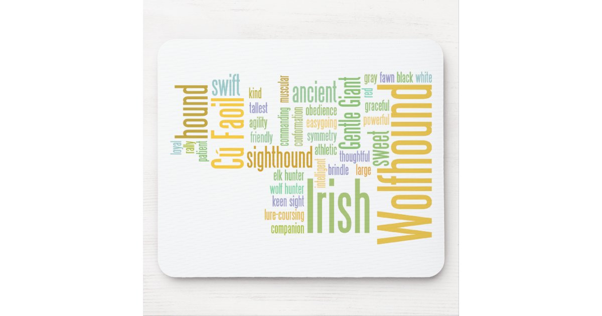 Irish Wolfhound Mouse Pad | Zazzle